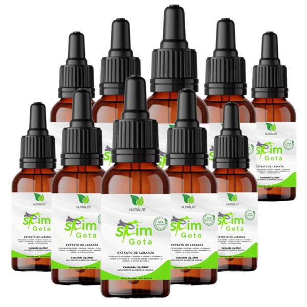 Slim Gota - 100% Natural - 4 Frascos de 30ml - Loja Virtual Oficial